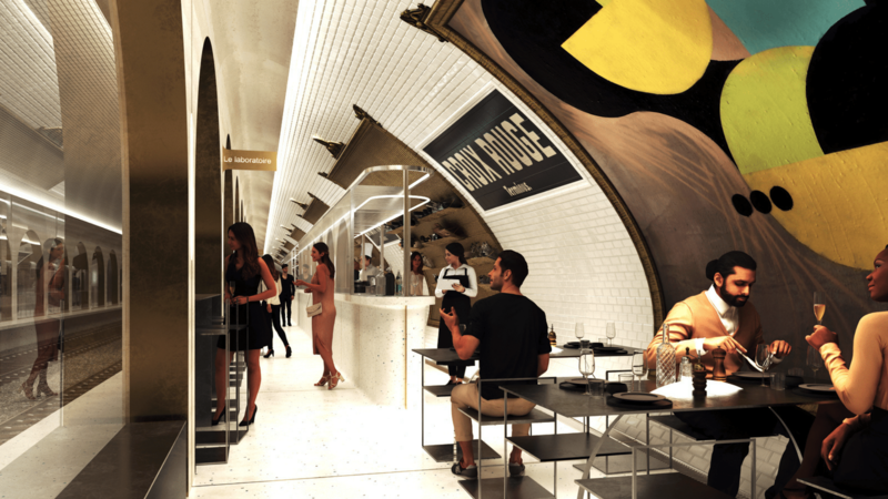 Une station de métro transformée en restaurant et bar à cocktails à ...