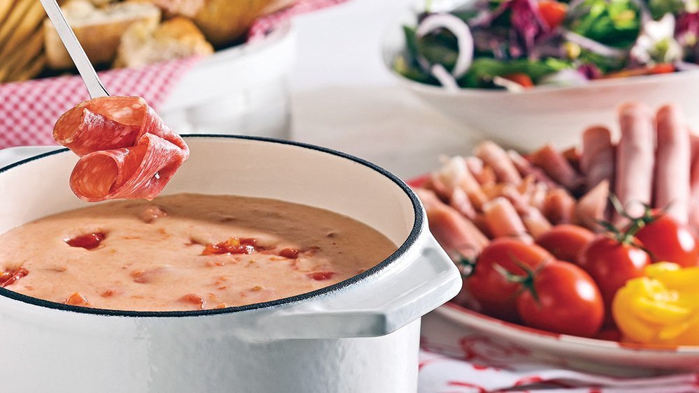Recette gourmande : une fondue italienne à base de mozzarella di ...