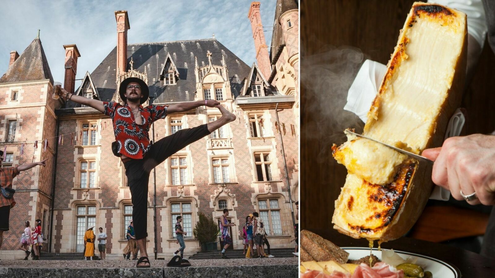 Une énorme techno-raclette party dans un immense château à 2h de Lyon ...