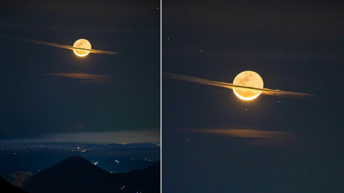 Les photos sublimes de la Lune qui se transforme en Saturne la veille ...