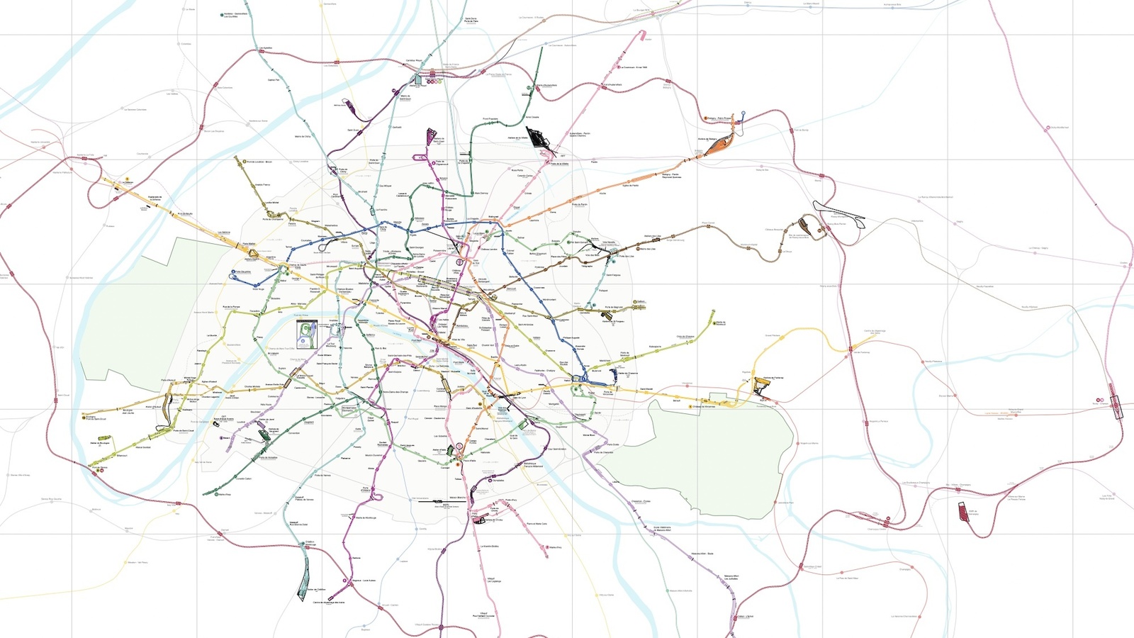 Stations fantômes, tunnels cachés... la carte du métro parisien comme ...
