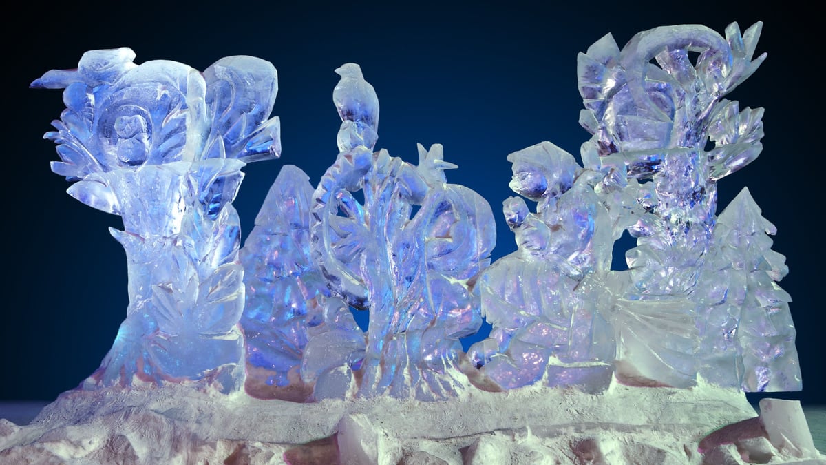 Chaque année, un festival de sculptures sur glace vient enchanter ...