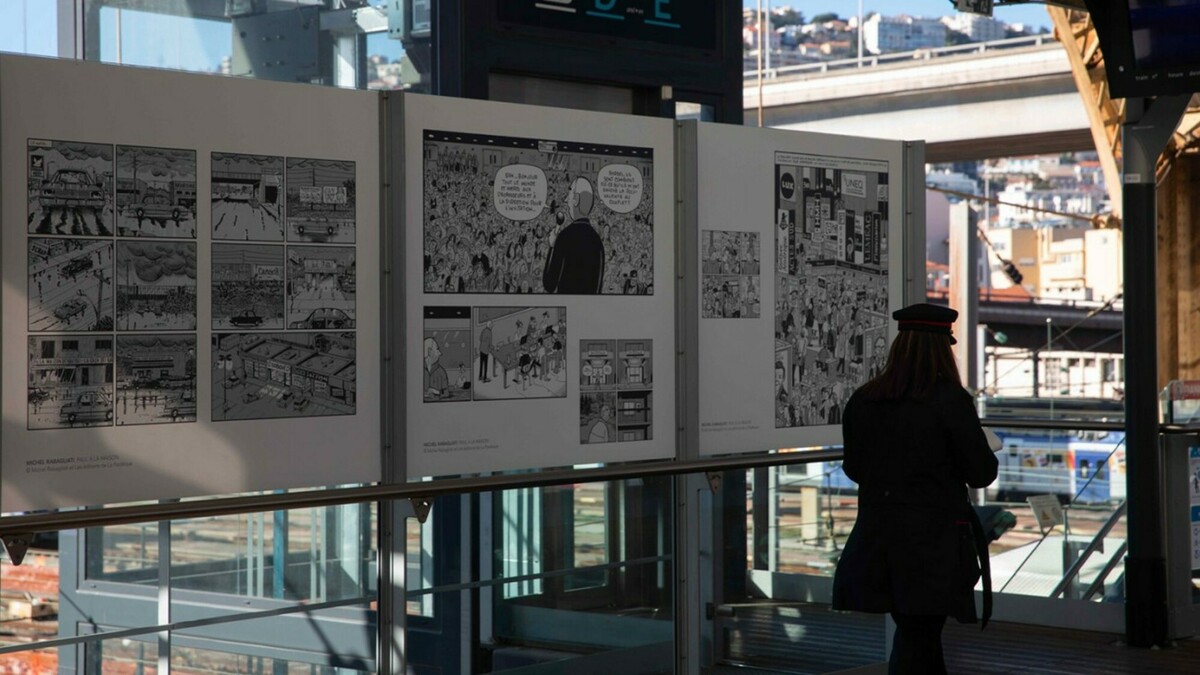 A free comic book exhibition has been set up at Nice train station | Le ...