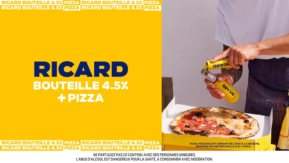 Ricard Bouteille 4,5 + pizza moit-moit à Marseille | Le Bonbon