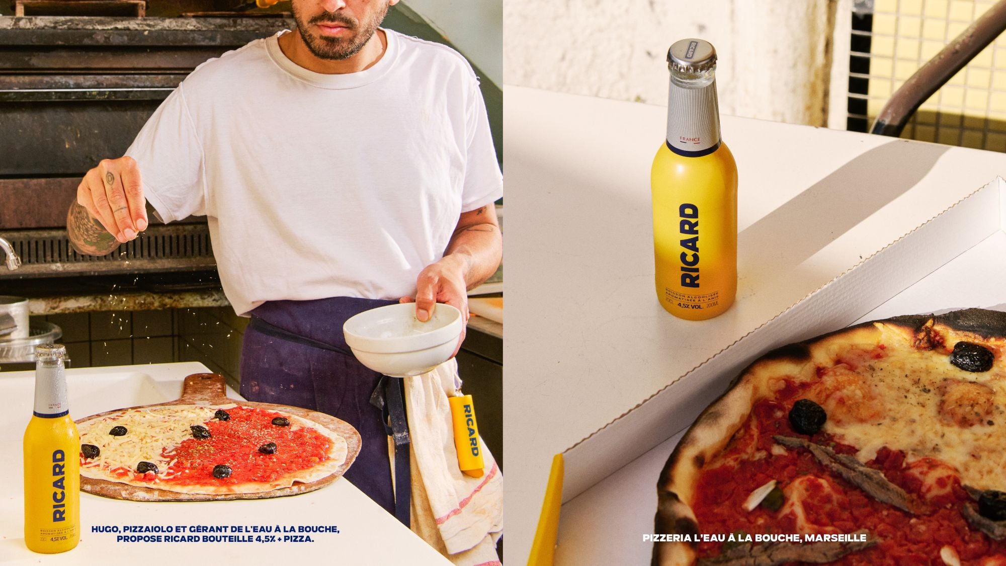 Ricard Bouteille 4,5 + pizza moit-moit à Marseille | Le Bonbon